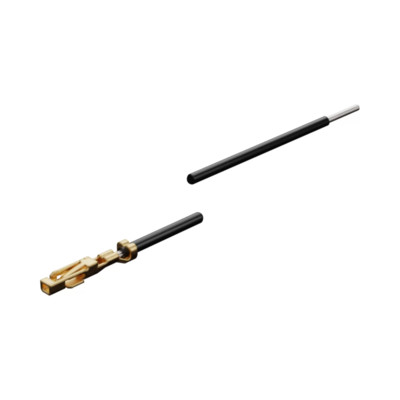 Pre-Crimped Lead iGrid-Female-to-Pigtail, Gold (Au) Plating, 300.00mm Length, 26 AWG, Black for sale