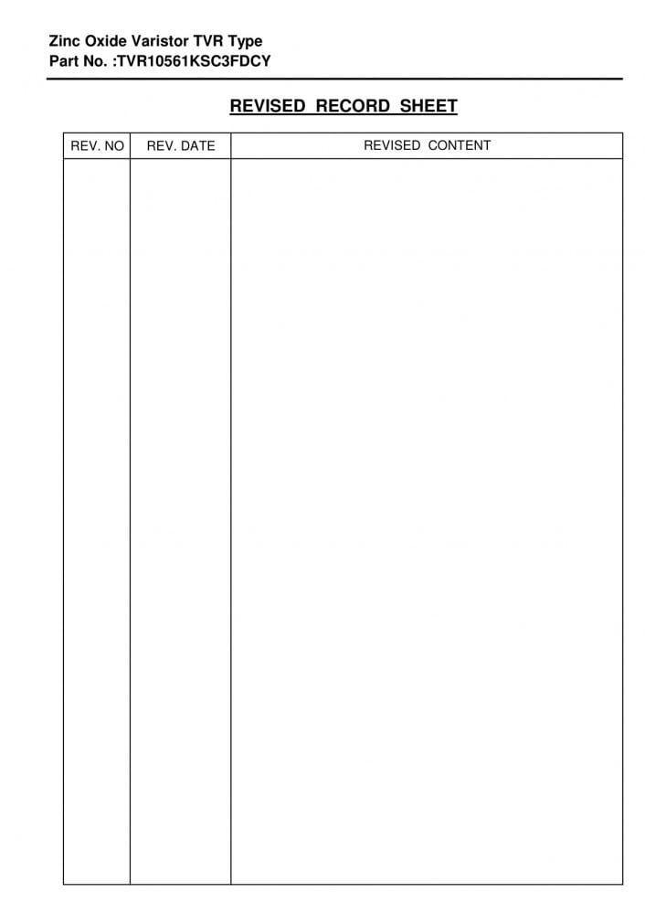 TVR10561KSC3FDCY datasheet page 1