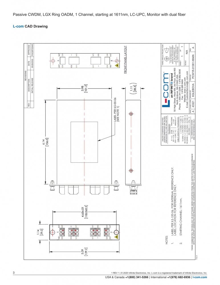 PCW1R-01361-NN4N mechanical drawing page