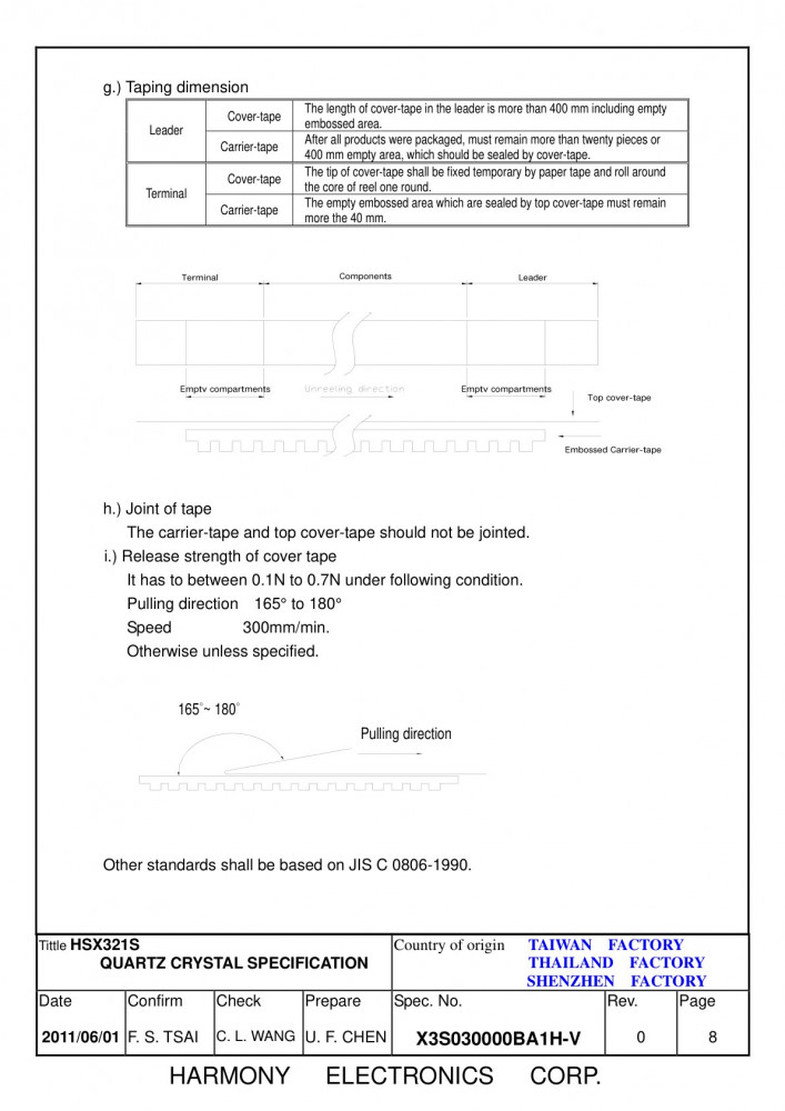 HELE X3S030000BA1H-V specification page 8