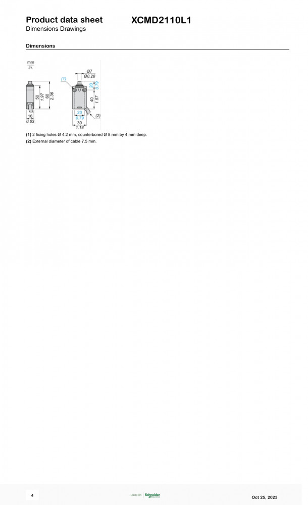XCMD2110L1 technical document page 4