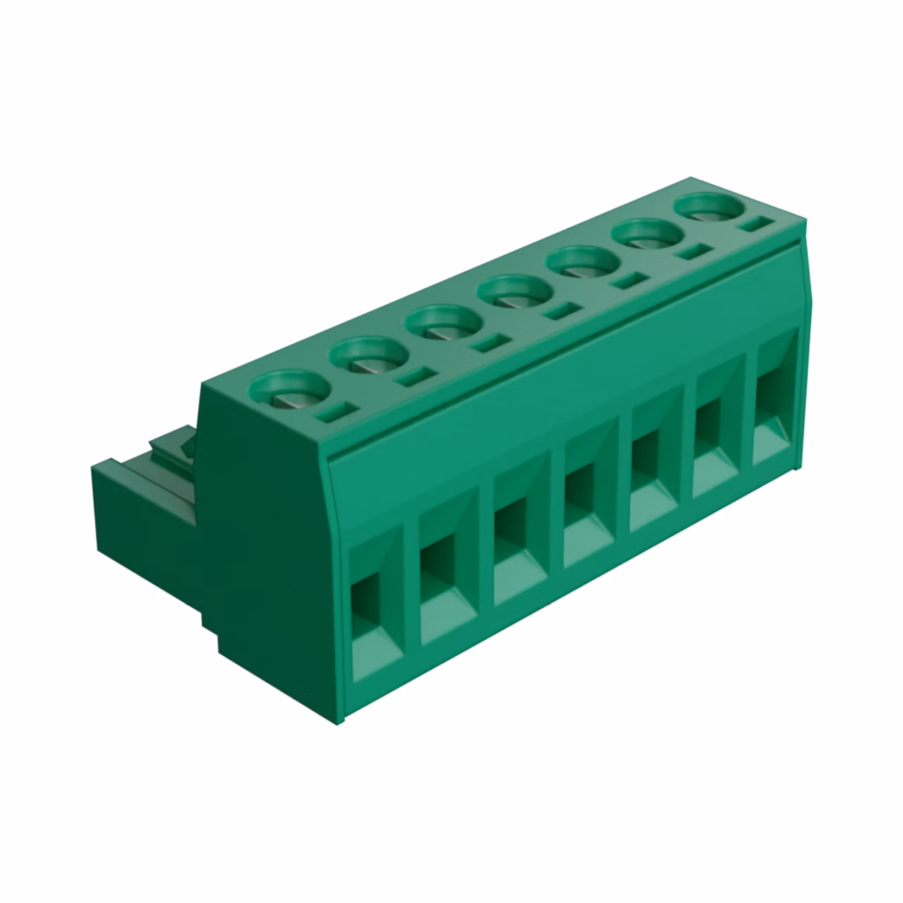 5.00mm Pitch Eurostyle Horizontal Plug, Green Housing, 7 Circuits for sale
