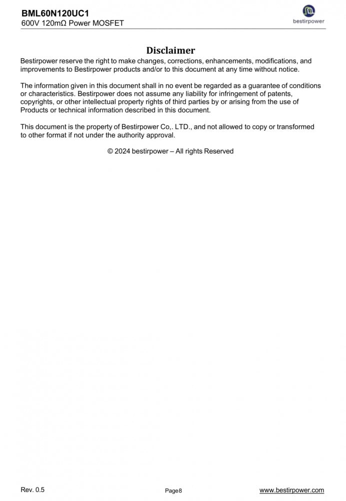 BML60N120UC1 datasheet page 8
