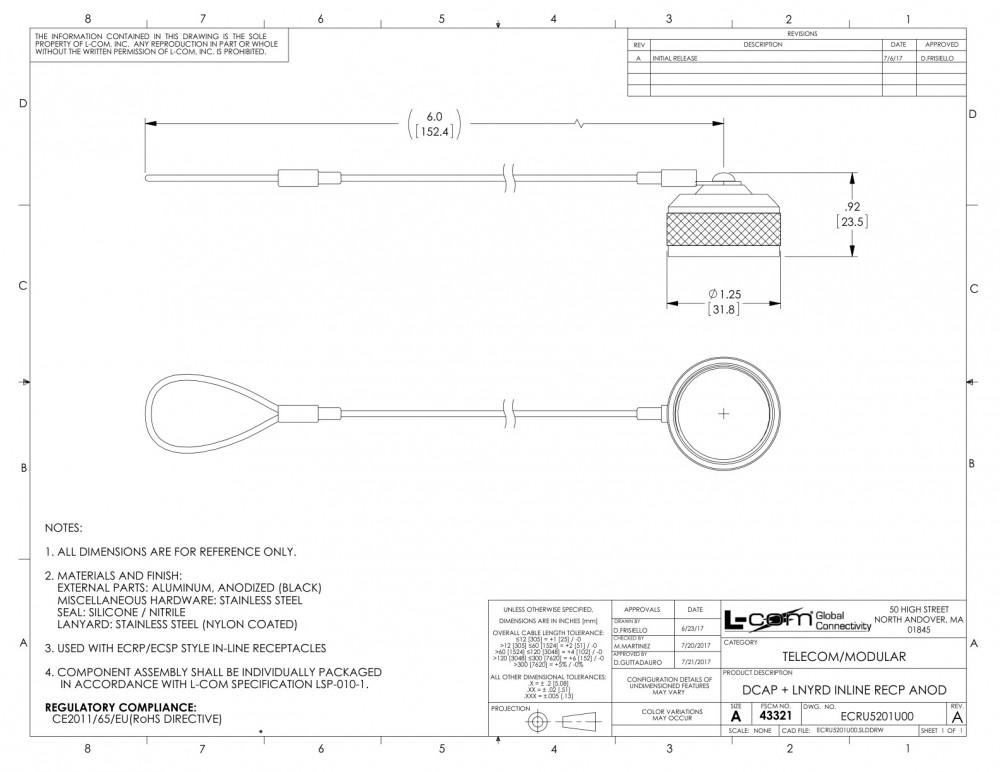 L-com ECRU5201U00 technical document preview