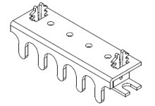 Wrap-Around Cover Kit For 9.53mm Pitch Tri-Barrier Terminal Strips, 8 Circuits