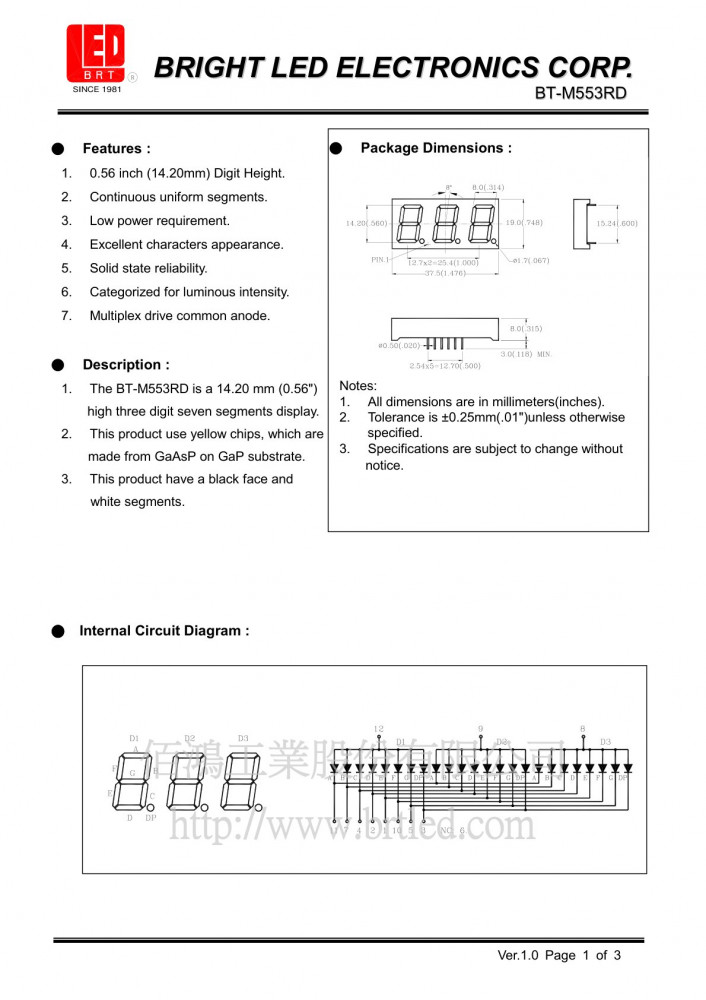 BT-M553RD technical document page 1