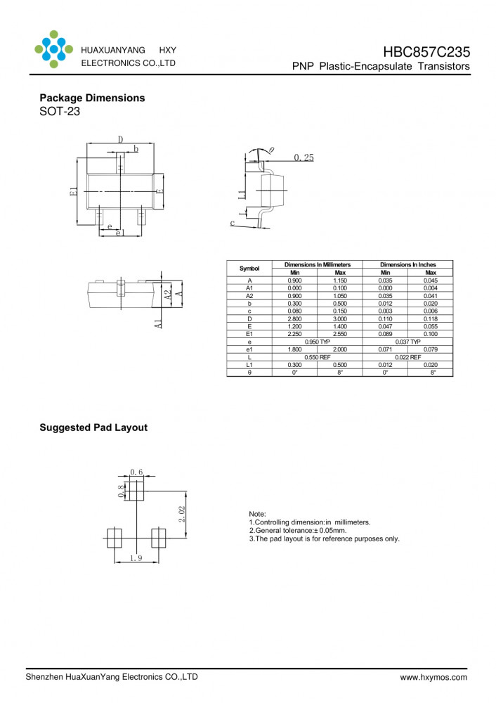 HBC857C235 datasheet page 3