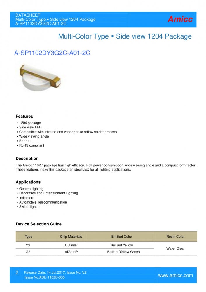 A-SP1102DY3G2C-A01-2C datasheet page 2