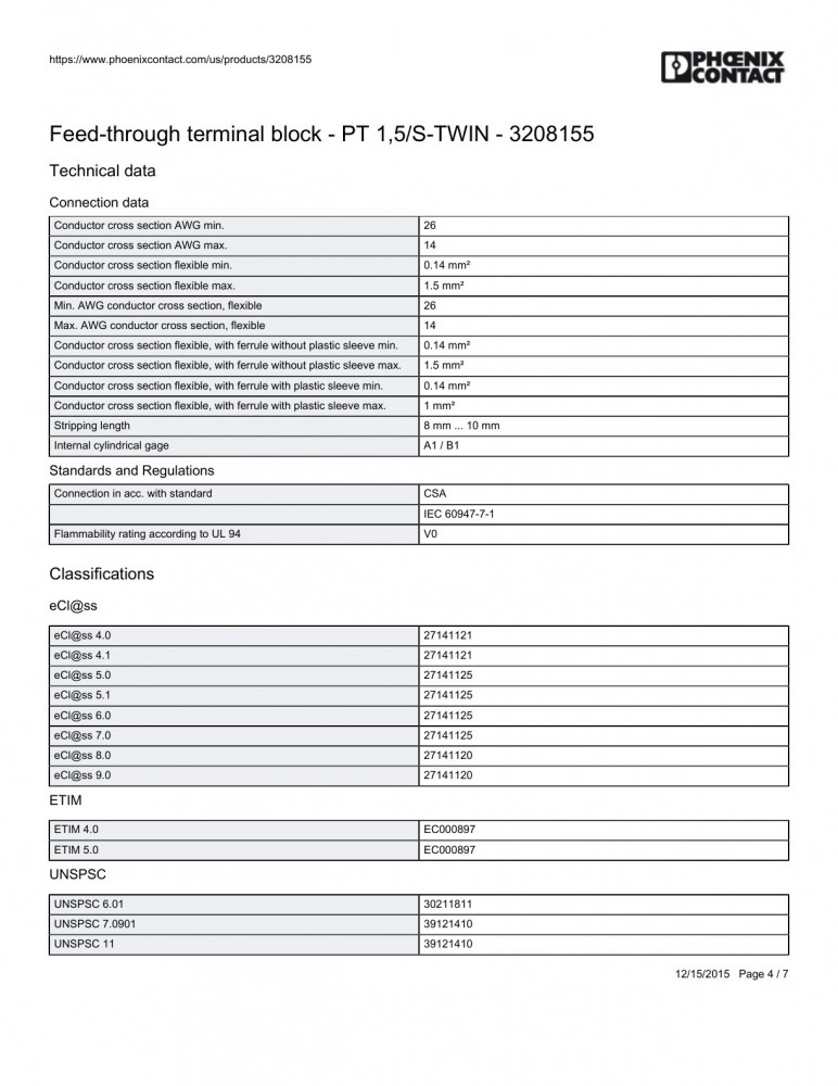 PT 1,5/S-TWIN 3208155 technical document page 4