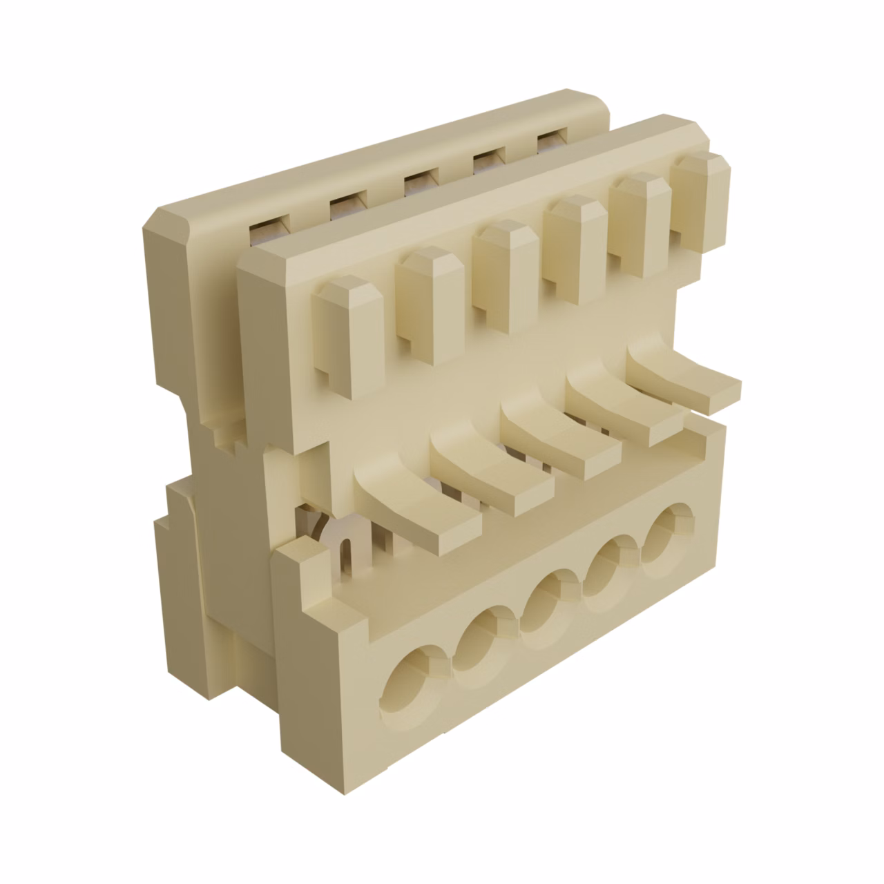 Appli-Mate RAST 2.5 IDT Connector, 2.50mm Pitch, Direct/Indirect, Female, Beaded Terminal, 5 Circuits, All Position Keys, Open Endwalls, Zeus Housing for sale