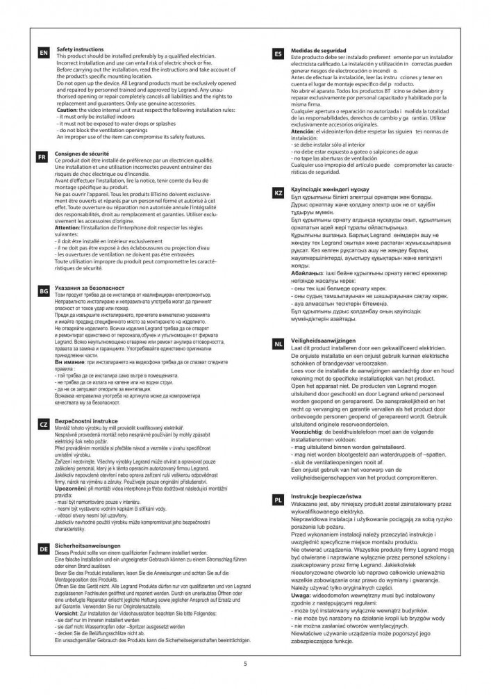 Legrand model 369339 technical document, page 5