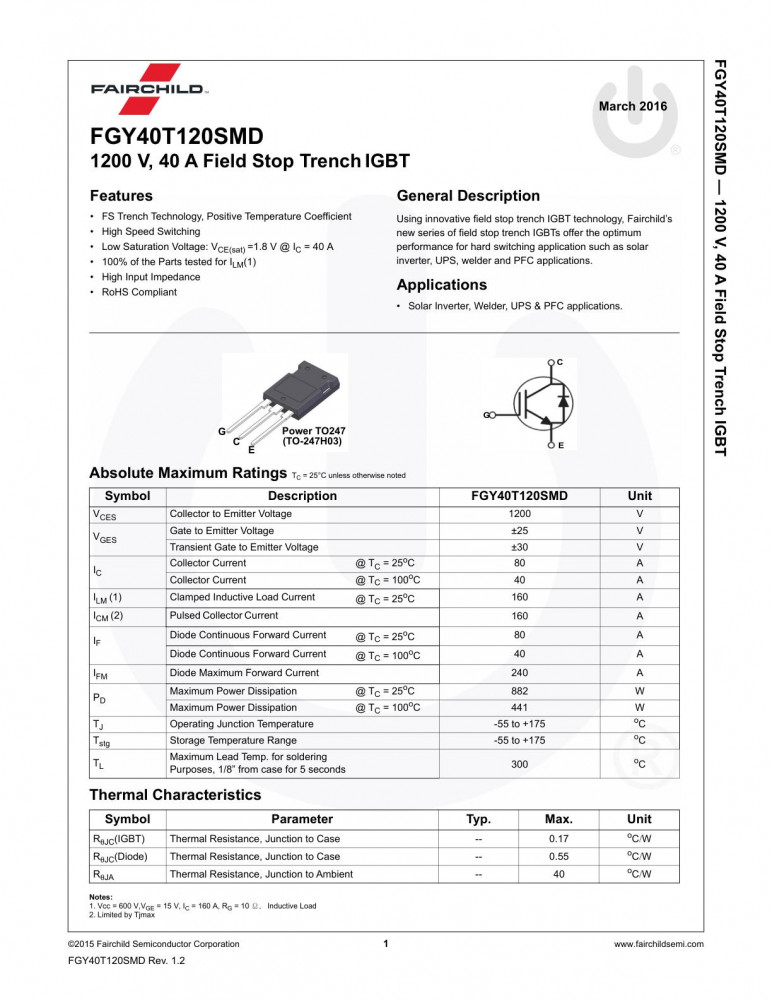 FGY40T120SMD datasheet page 2