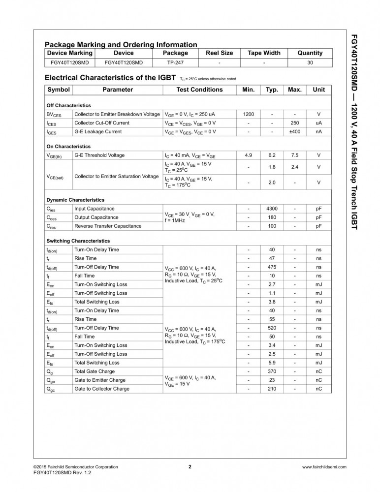 FGY40T120SMD datasheet page 3
