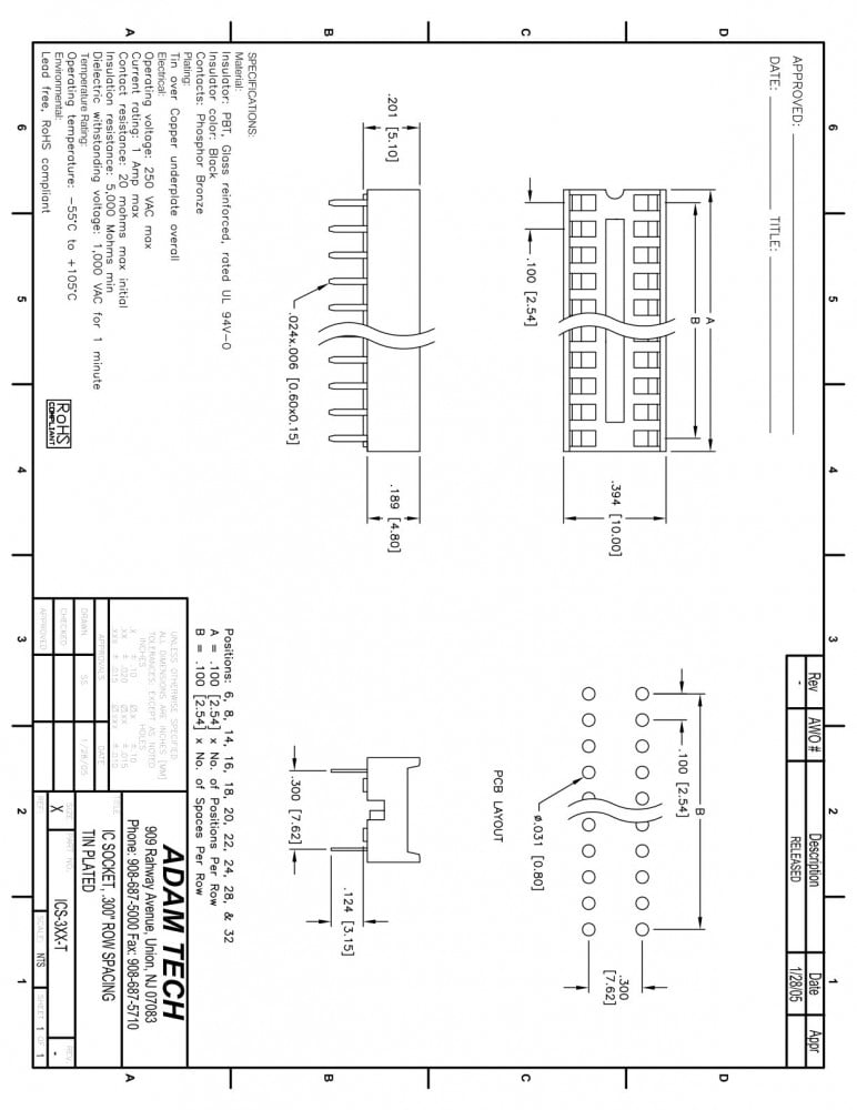 ADAM TECH ICS-306-T technical document page