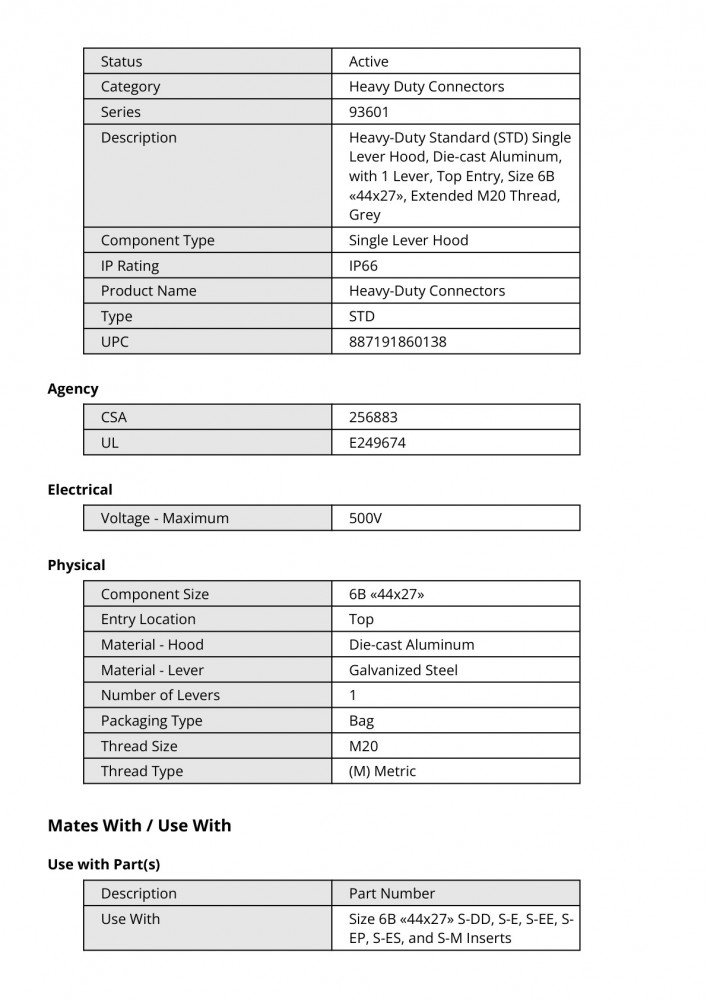 Product document image 2 for MOLEX 936010936