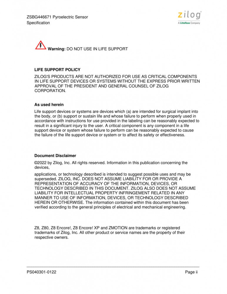 ZSBG446671 specification page 2