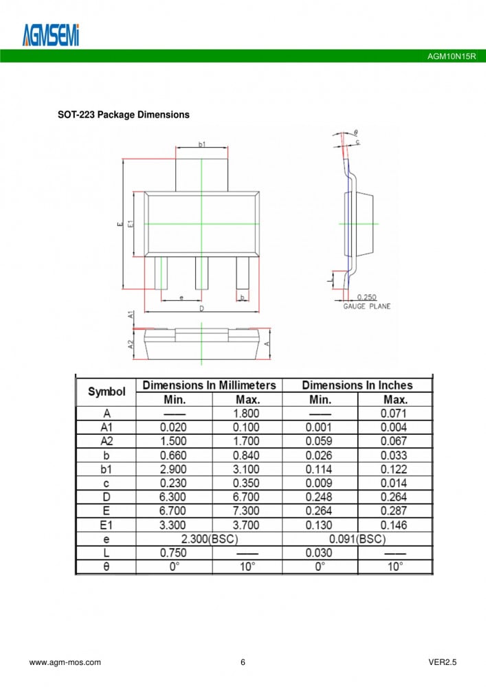 AGM10N15R datasheet page 6