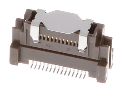 SlimStack Board-to-Board Connector, 0.635mm Pitch, 0.635 Series, Plug, 10.00 or 16.00mm Mated Height, 6.40mm Mated Width, 30 Circuits for sale