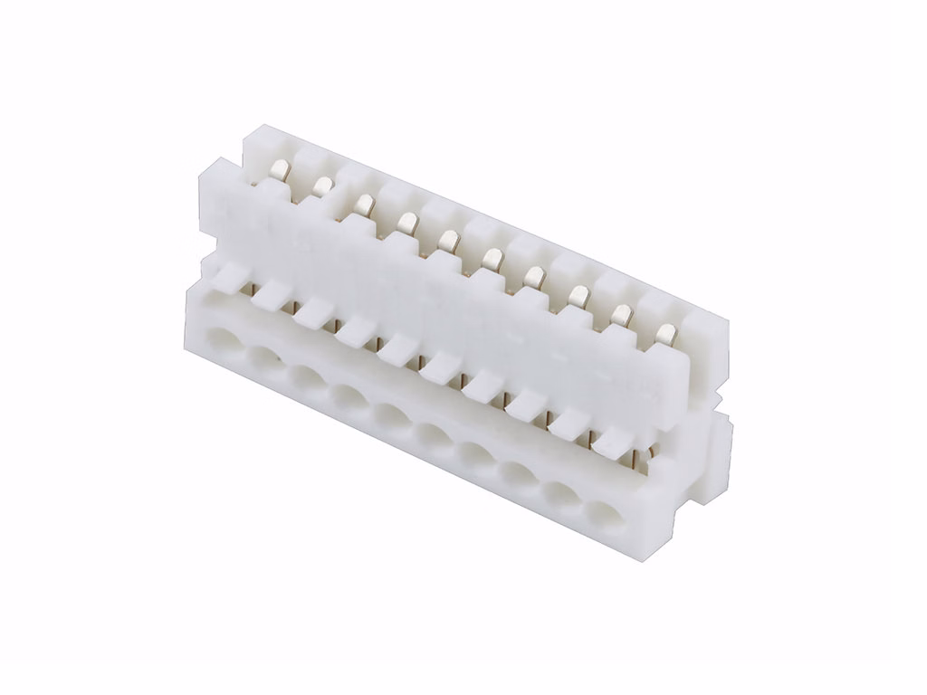Appli-Mate RAST 2.5 IDT Housing, 2.50mm Pitch, Direct/Indirect, Female, 10 Circuits, All Position Keys Removed, Polarizing Rib Between Circuits 2 and 3 for sale