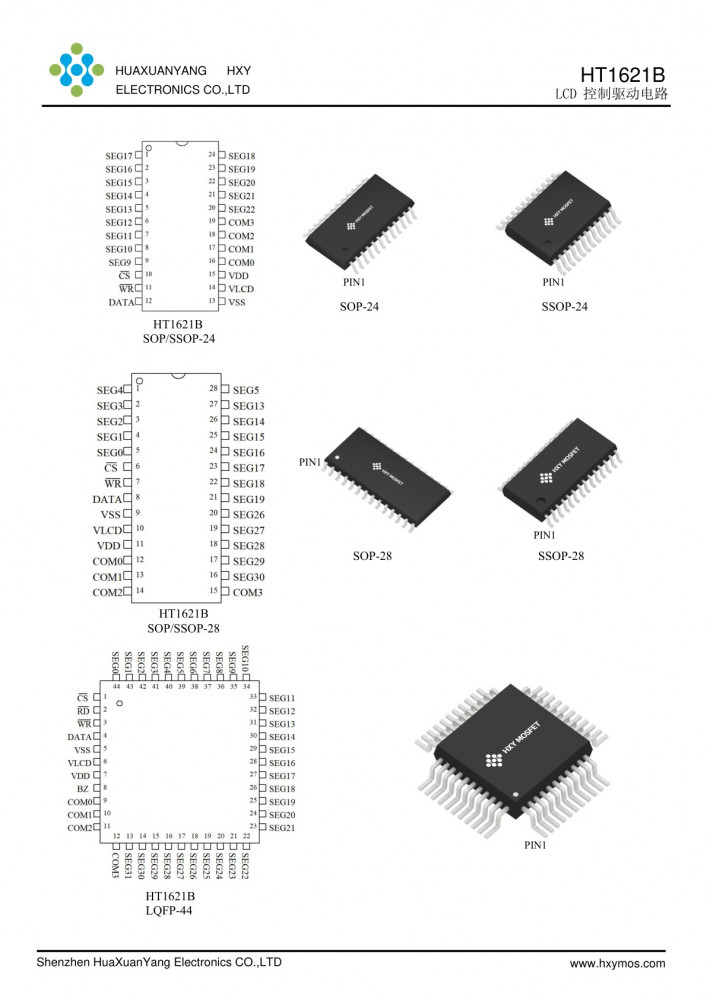 HT1621B datasheet page 2