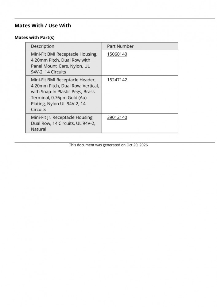 MOLEX Mini-Fit Plus HCS specification preview page 4