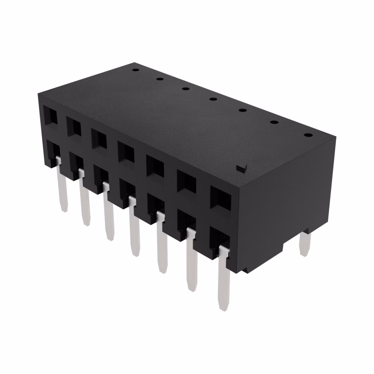C-Grid III PCB Receptacle, 2.54mm Pitch, Dual Row, Right-Angle, Shrouded, 14 Circuits, 0.12µm Gold (Au) Flash Plating, Straight PCB Pins for sale