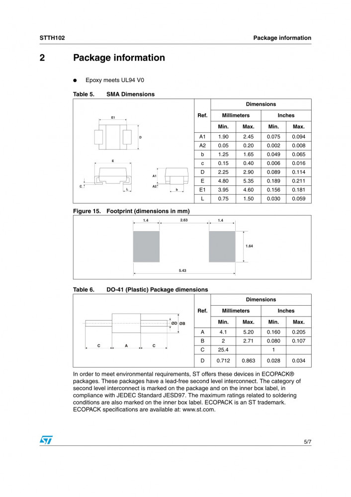 STTH102 technical document page 5