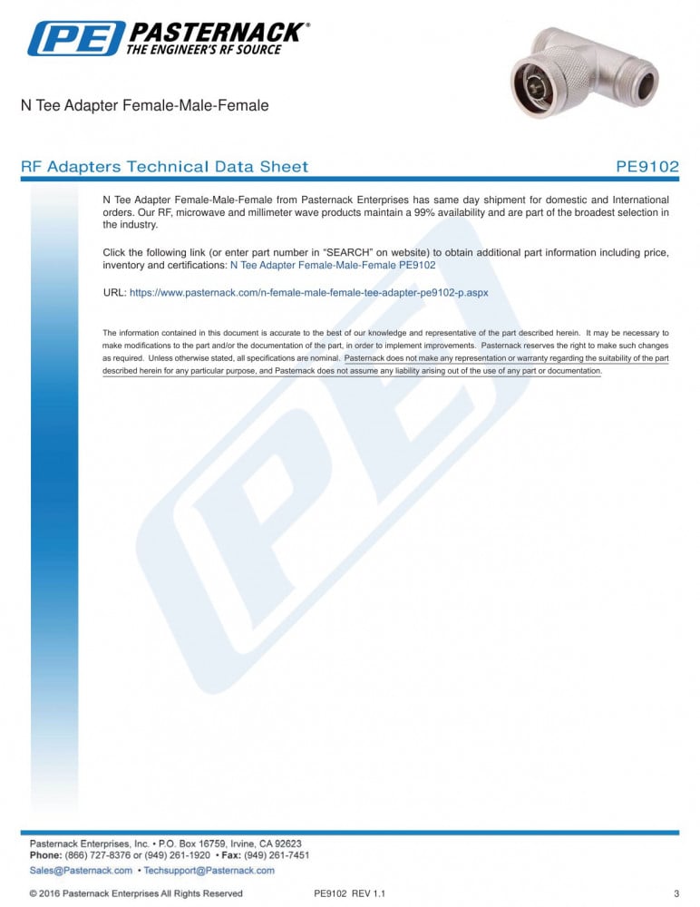 PE9102 technical document page 3