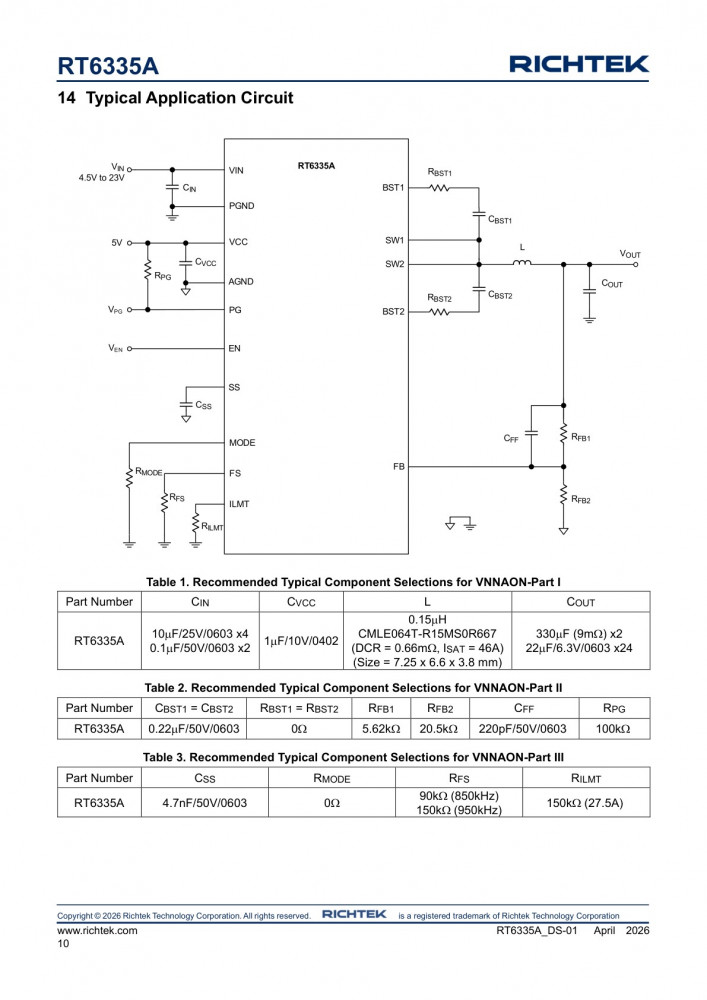 RT6335A datasheet page 10