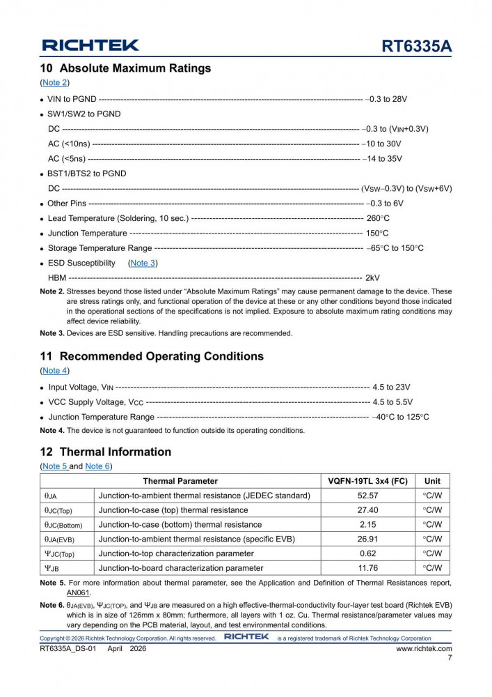 RT6335A datasheet page 7