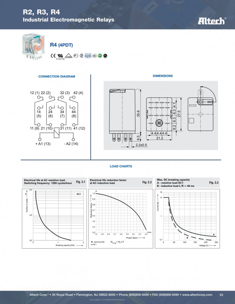 Altech relay datasheet page 4