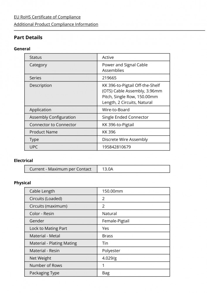 MOLEX 2196651022 drawing preview, page 2