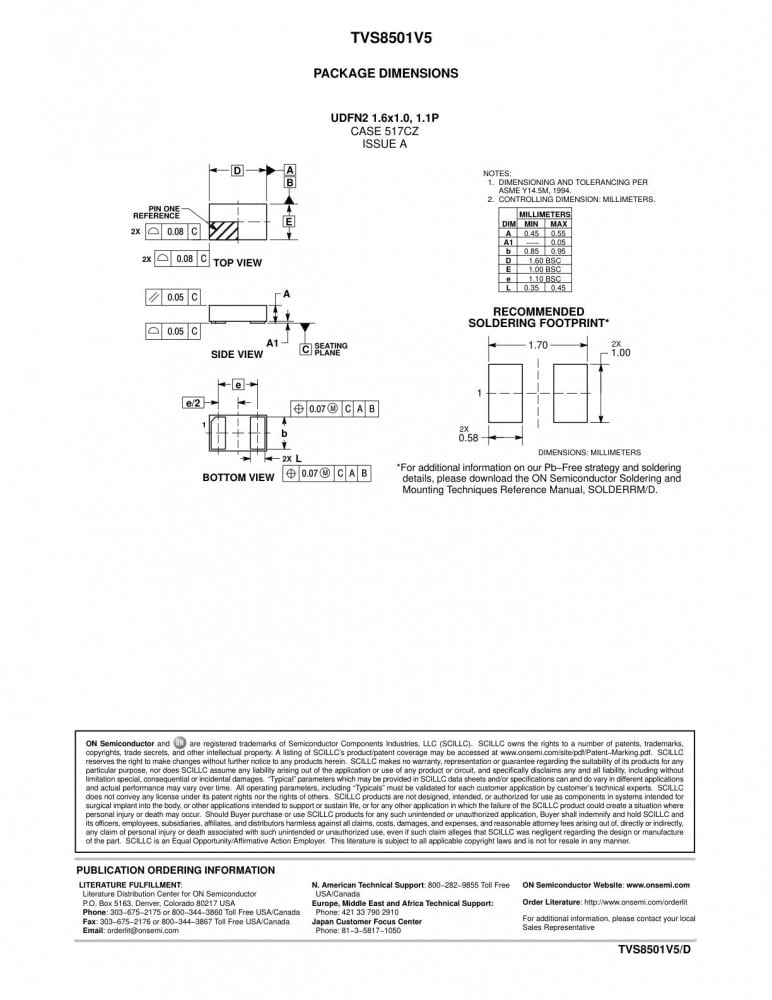 TVS8501V5MUT5G datasheet page 6
