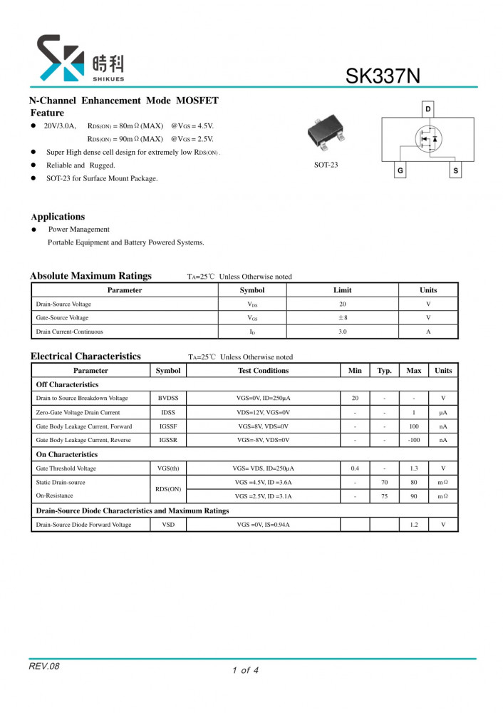 SK337N datasheet page 1