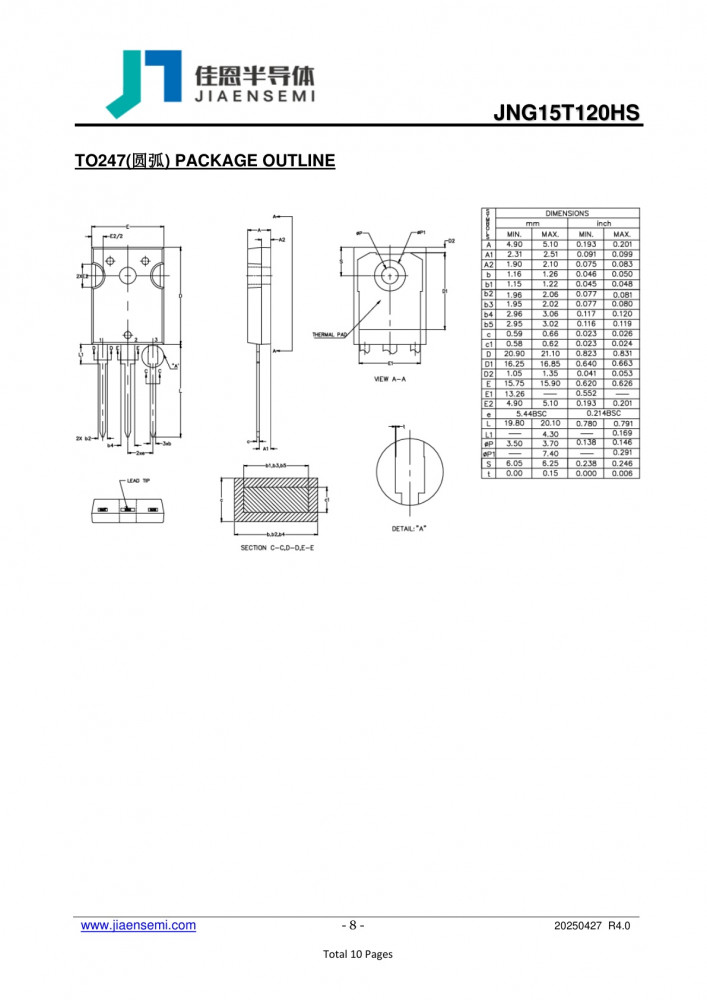 JNG15T120HS datasheet page 8