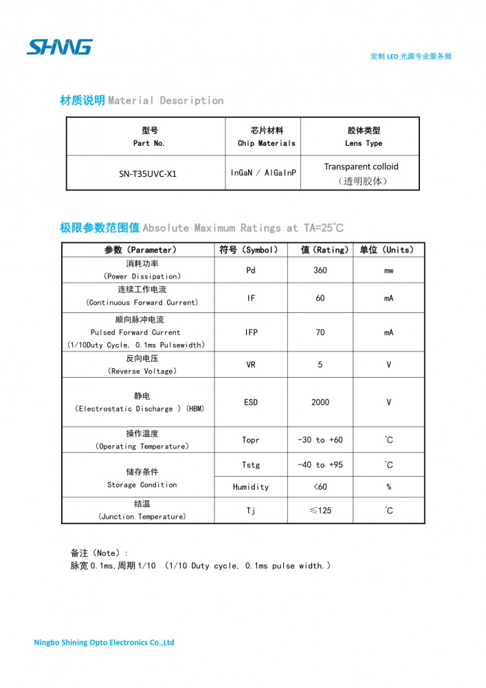SN-T35UVC-X1 technical document page 3