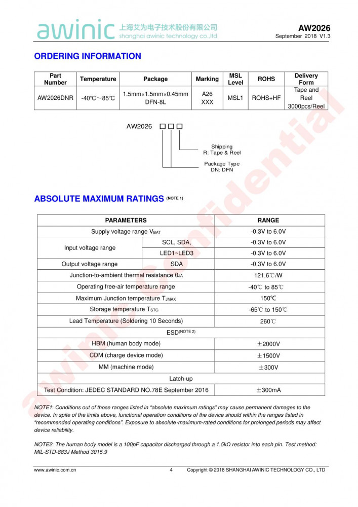 AW2026DNR technical document page 4