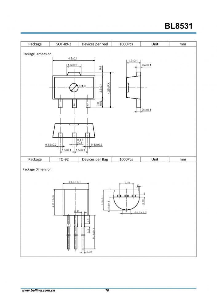 BL8531 datasheet page 10