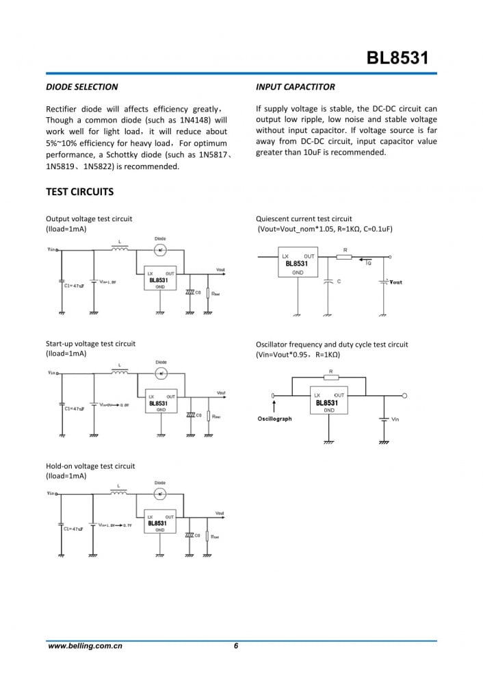 BL8531 datasheet page 6