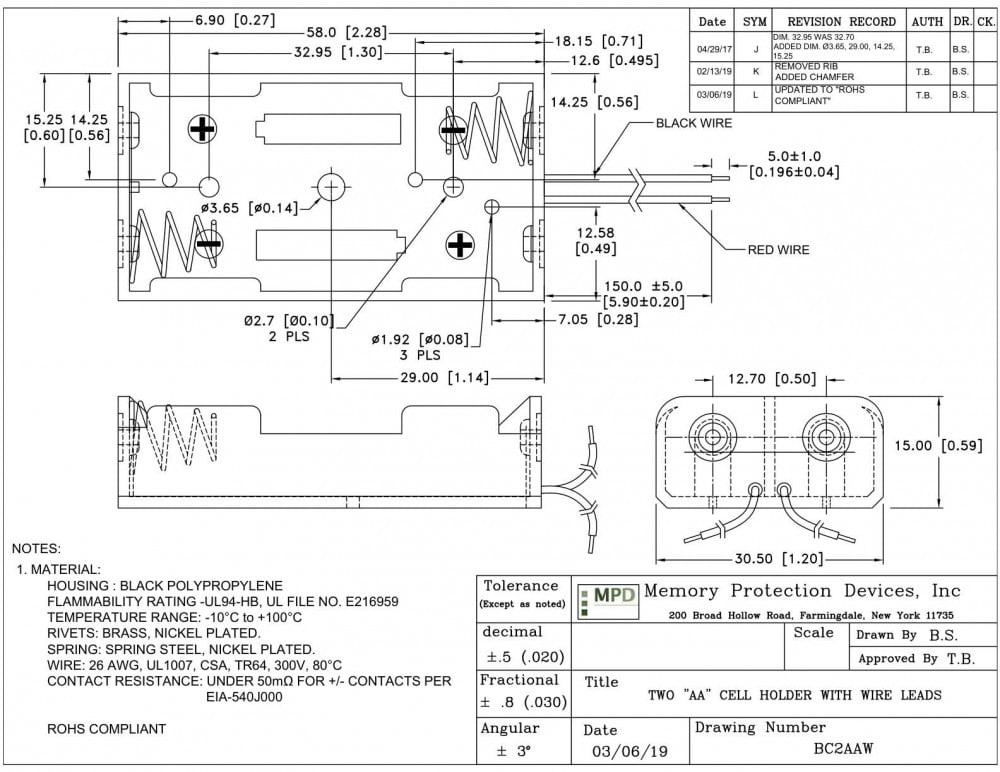 MPD BC2AAW technical drawing