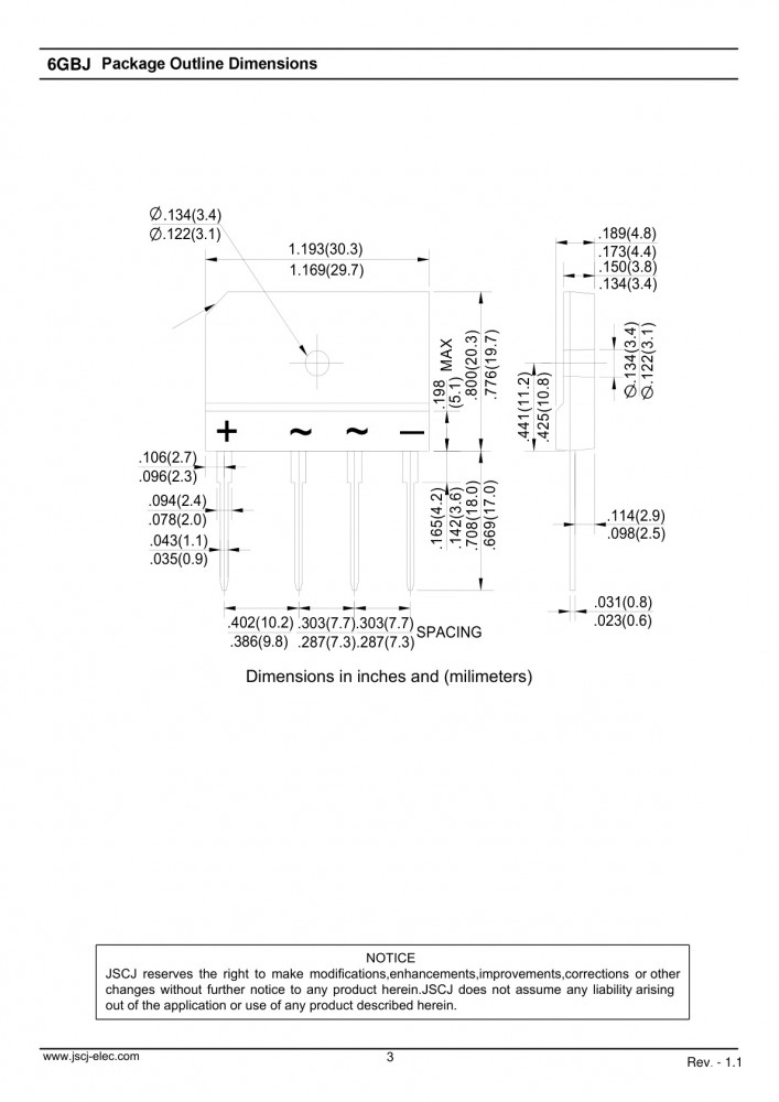 JSCJ GBJ2006 datasheet page 3