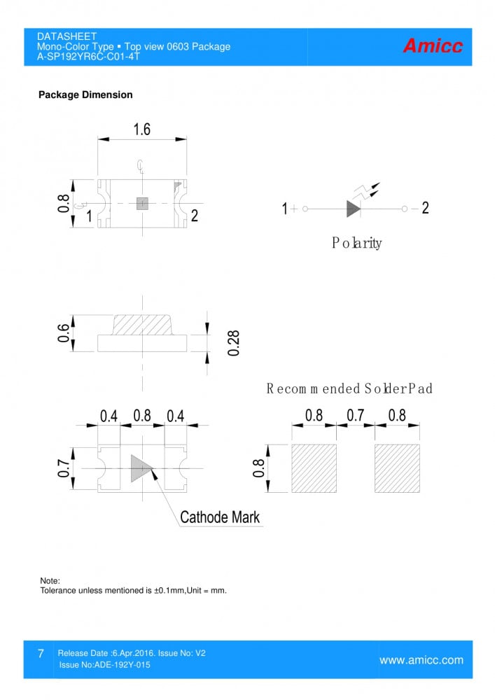 A-SP192YR6C-C01-4T datasheet page 7