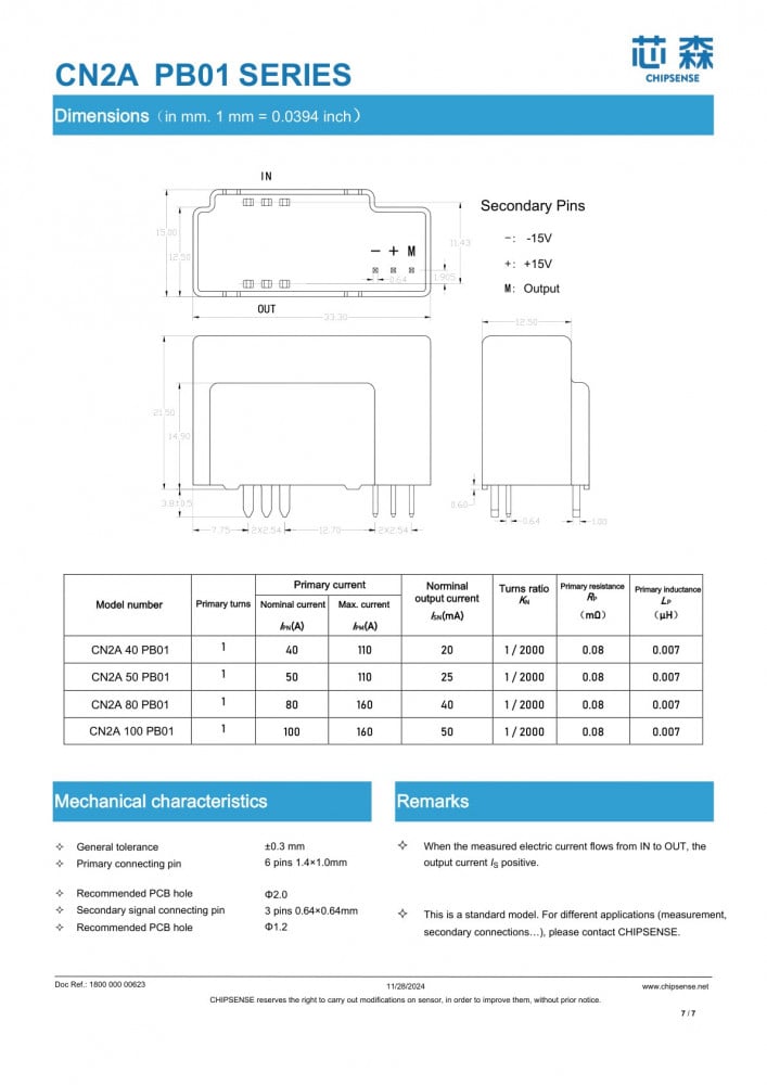 CN2A 100 PB01 datasheet page 7