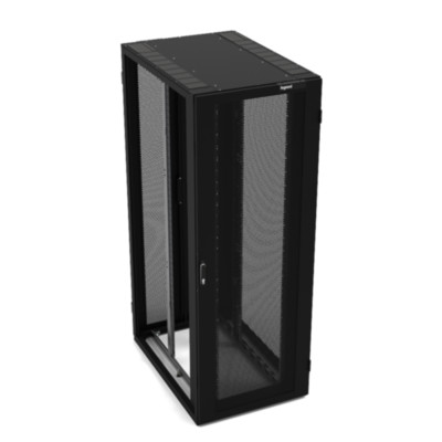 Server cabinet 19 inches with airflow management perforated doors capacity 42U 600x1000mm supplied without side panels for sale