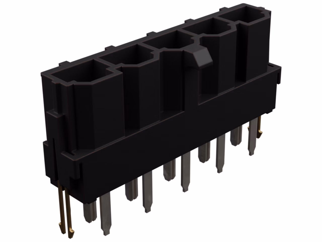 10.00mm Pitch Mini-Fit Sr. Header, Single Row, Vertical, 6.35mm PCB Thickness, Tin (Sn) Plating, 5 Circuits, USE NYE LUBE ON MATING SURFACES for sale