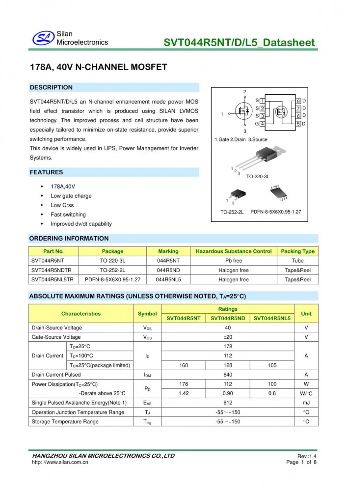 SVT044R5NT datasheet page 1