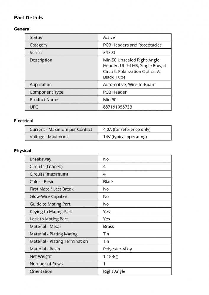 MOLEX 347939040 technical document image, page 2