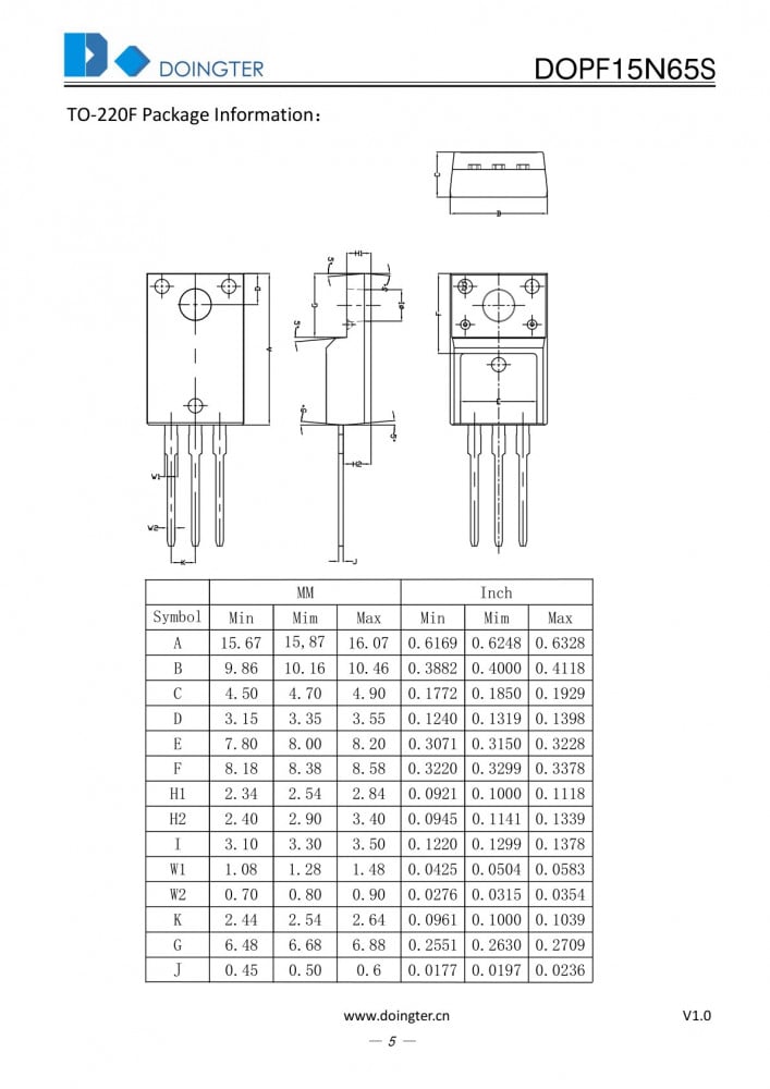 DOPF15N65S datasheet page 5