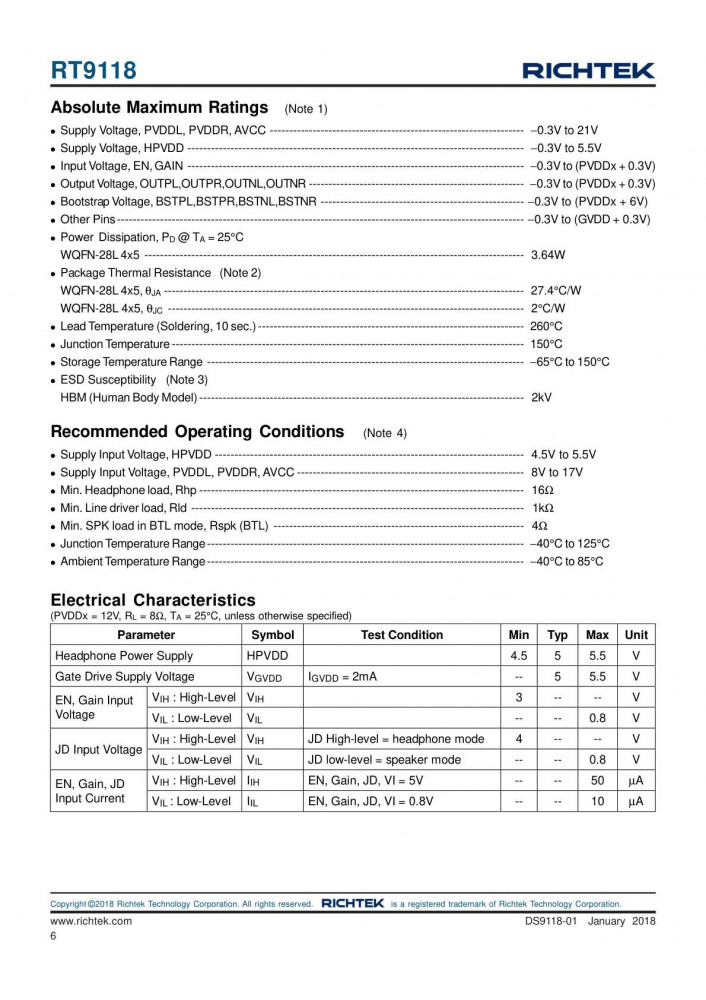 RT9118 datasheet page 6