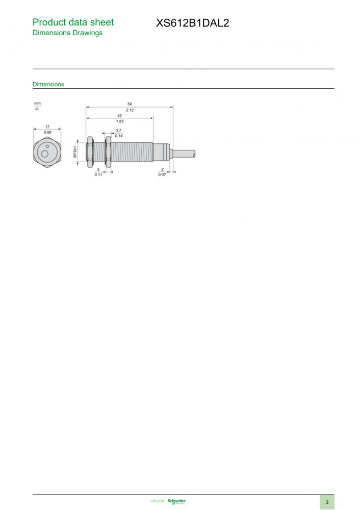 XS612B1DAL2 datasheet page 3